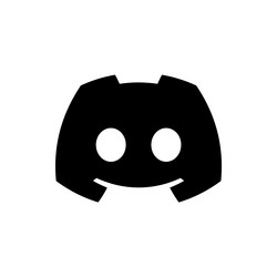 Discord logo outline black icon app editable svg Vector Image
