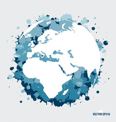 Modern blue globe Royalty Free Vector Image - VectorStock