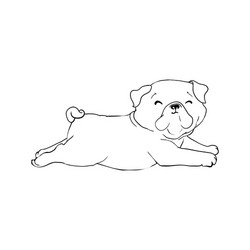 Pug Outline Vector Images (over 810)