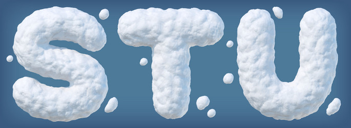 Snowy letters a b c Royalty Free Vector Image - VectorStock