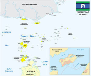 Map australian torres strait islands Royalty Free Vector