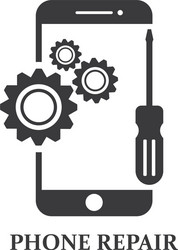 Phone repair logo icon design Royalty Free Vector Image