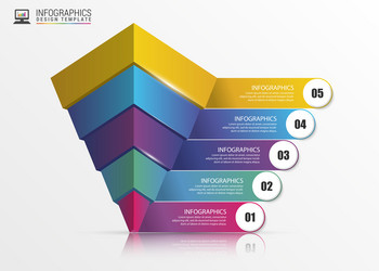Pyramid infographic concept modern design template