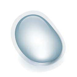 Realistic water drop round Royalty Free Vector Image