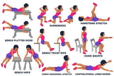 Hamstring Stretch Vector Images (over 240)