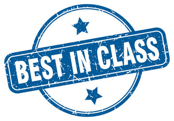 Best in class stamp square grunge Royalty Free Vector Image