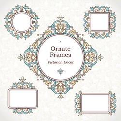 Decorative frame in victorian style Royalty Free Vector
