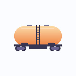 Railroad tank car cartoon icon Royalty Free Vector Image