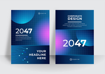 Modern cover template with tech circuit Royalty Free Vector