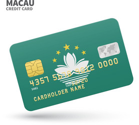 Waving ribbon or banner with flag macau Royalty Free Vector