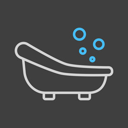 Cute litte baby bath isolated icon graph symbol Vector Image
