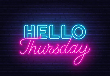 Hello saturday sign on brick wall background Vector Image