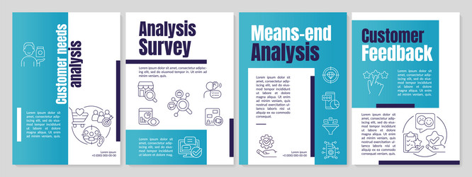 Customer needs analysis brochure template Vector Image