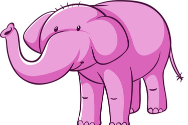 Happy pink elephant Royalty Free Vector Image - VectorStock