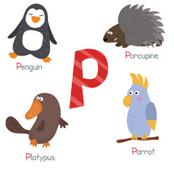 Cute kids cartoon alphabet letter r Royalty Free Vector