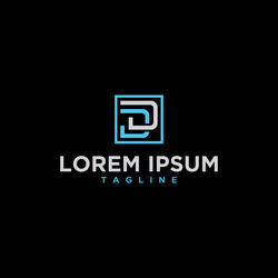 Dd triangle logo design Royalty Free Vector Image