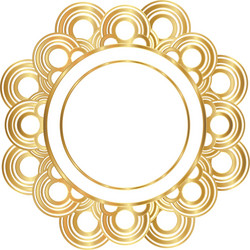 Modern circle frame gold design Royalty Free Vector Image