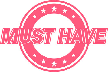 Must have tag line icon black color isolated Vector Image