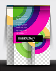 Circle design a4 flyer print template annual Vector Image