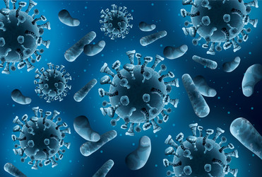 Covid19 particles pandemic pattern background Vector Image