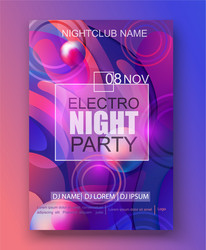 All night party poster or banner Royalty Free Vector Image
