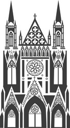 Catholic cathedral Royalty Free Vector Image - VectorStock