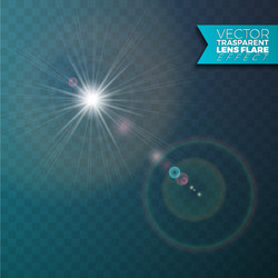 Green light flare effect bright glow of burst Vector Image