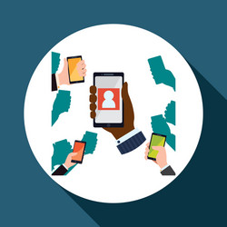 Smartphone design app icon white background Vector Image