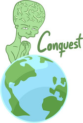 Alien smoking Royalty Free Vector Image - VectorStock