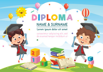 Diploma design Royalty Free Vector Image - VectorStock