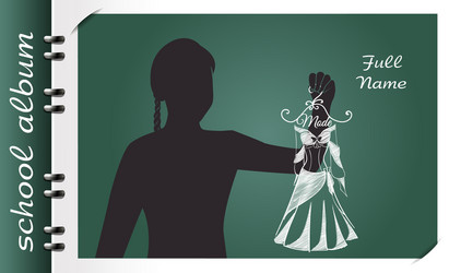 School album fashion design Royalty Free Vector Image