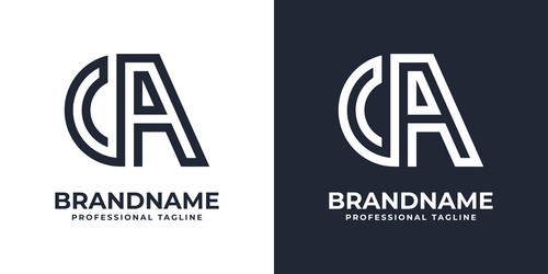 Letter ac monogram octagon logo Royalty Free Vector Image