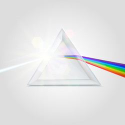 3d prism with light Royalty Free Vector Image - VectorStock