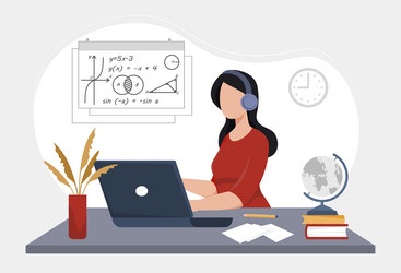 Math lesson concept Royalty Free Vector Image - VectorStock