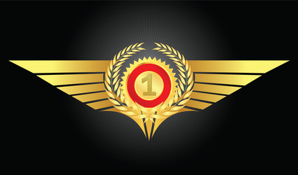 Gold polygonal dragon wings Royalty Free Vector Image