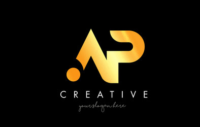 Ap logo letter design Royalty Free Vector Image