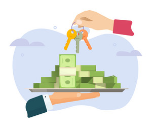 Giving money Royalty Free Vector Image - VectorStock
