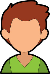 Man faceless cartoon Royalty Free Vector Image