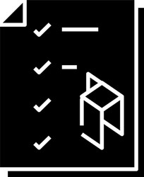 Unsuccesful planning black icon concept Royalty Free Vector