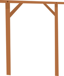 Wooden arch structure Royalty Free Vector Image