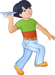 Cartoon playing boy Royalty Free Vector Image - VectorStock