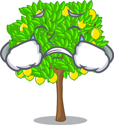 Crying tree stump mascot cartoon Royalty Free Vector Image