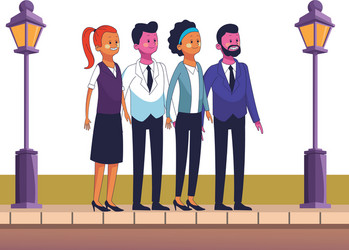 Group of friends cartoon Royalty Free Vector Image