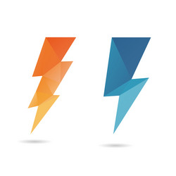 Lightning logo template Royalty Free Vector Image