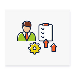 Personal development plan line icon Royalty Free Vector