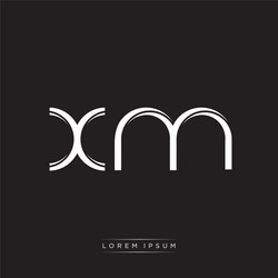 Mx logo letter monogram slash with modern Vector Image