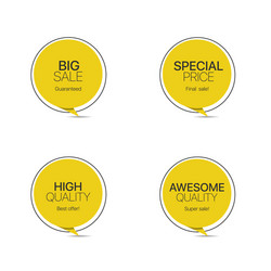 Round label icon set Royalty Free Vector Image