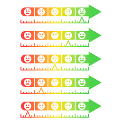 Credit score rating scale with pointer Royalty Free Vector