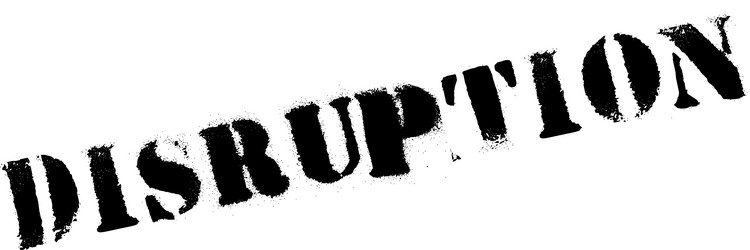 Disruption rubber stamp Royalty Free Vector Image