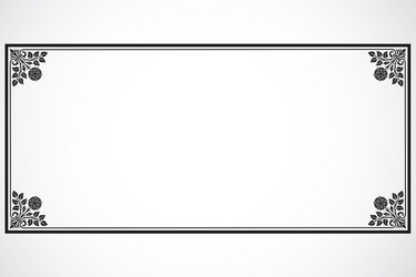Set of simple black banners border frame Vector Image